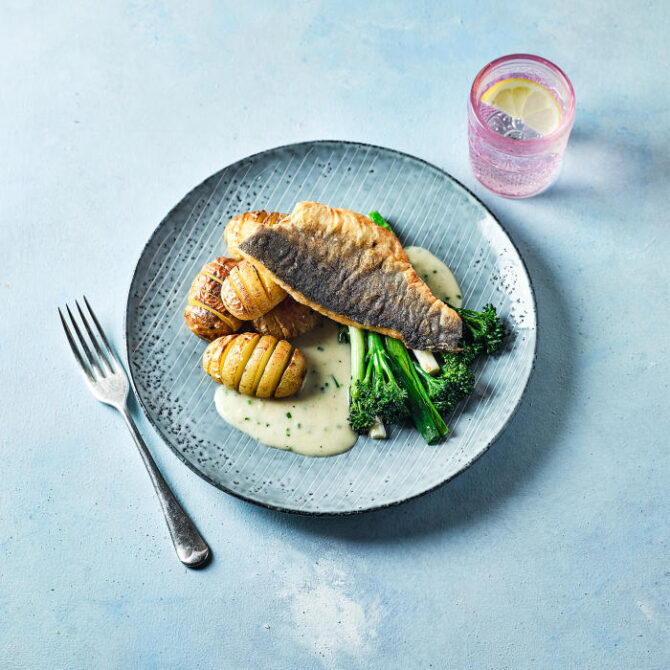 Sea bass with a chive velouté sauce | Taste of France®