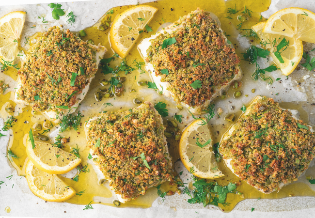 Cod loins with pistachio crust | Taste of France®